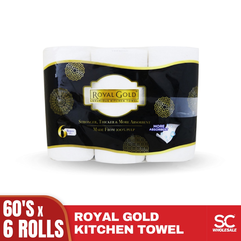 Royal Gold Kitchen Paper Towel (2ply x 60s x 6 Rolls) | Shopee Malaysia