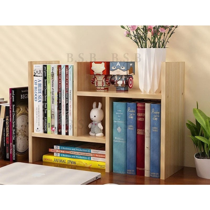 Adjustable Book Shelf Portable Office Table Book Rack Document Storage ...