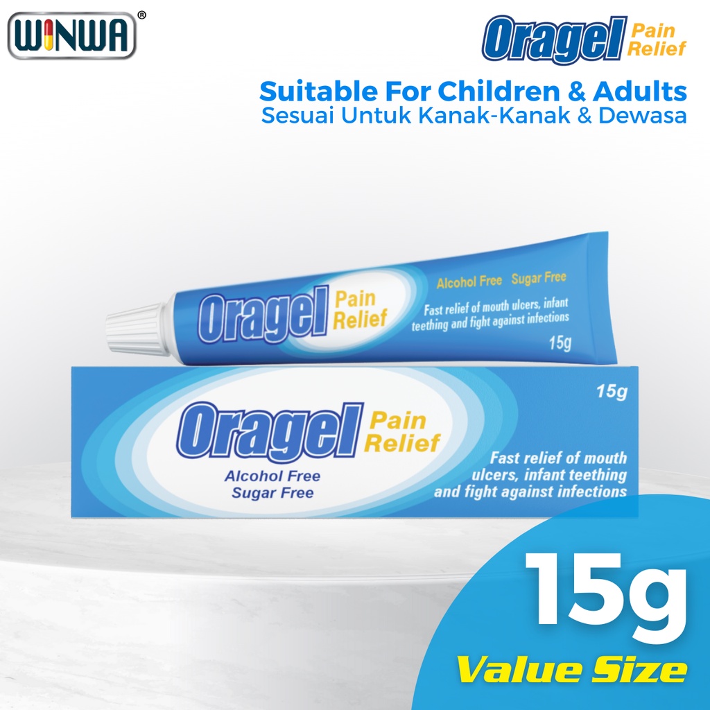 Oragel Pain Relief & Antiseptic (8g/15g) - For Mouth Ulcer, Teething ...