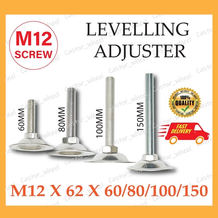 M12 ADJUSTABLE LEVELING STAND STEEL BASE FLOOR MOUNTED /LEVELING MOUNT ...