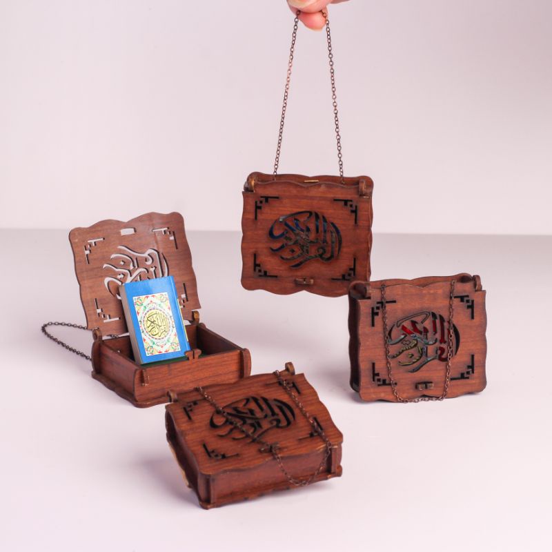 small ayat from Al-Quran with small place wooden box.ayat kecil Al ...