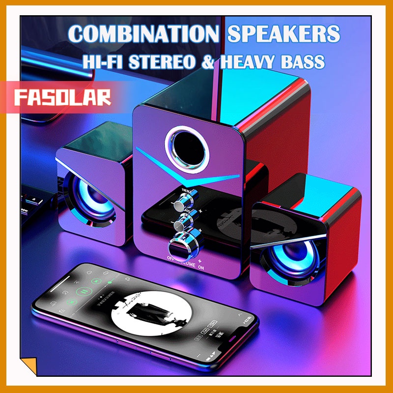 Fast Delivery LED Gaming Speaker SET Bluetooth Strong Bass Stereo ...