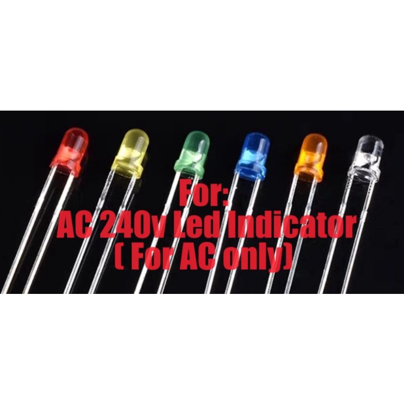 3mm LED indicator ( AC-240v Only) | Shopee Malaysia