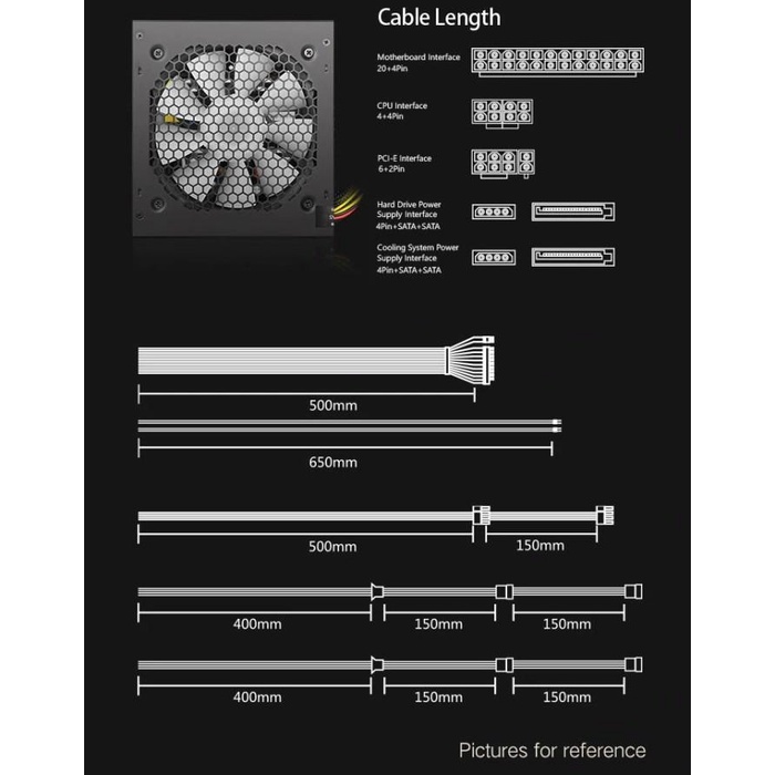 Psu 600W AIGO AK600 RGB SILENT FAN 12CM POWER SUPPLY | Shopee Malaysia