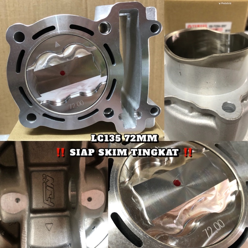 🔥NEW🔥LC135 BLOCK 68MM 72mm CERAMIC FORGED PISTON FJN MADE IN THAILAND 💯 RACING BLOCK ESPADA LEO ...
