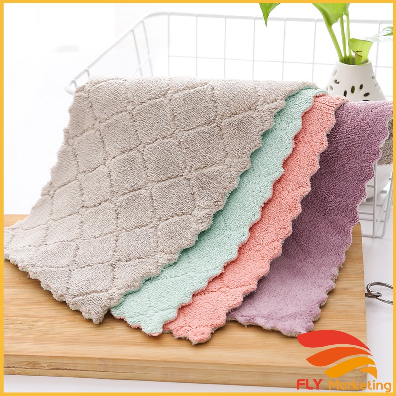 Abosrbent Microfiber Kitchen Towel for Dish Washing Kitchen Dish Cloth ...