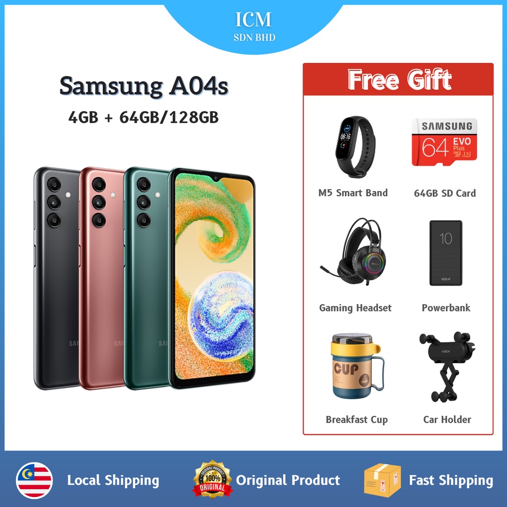 Samsung Galaxy A04s (4GB Ram + 64GB/128GB Rom) Original 1 Year Warranty ...