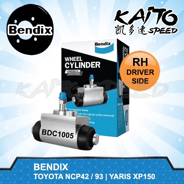 BENDIX Rear RH Wheel Cylinder Brake Pump Toyota Vios NCP42 NCP93 Yaris ...