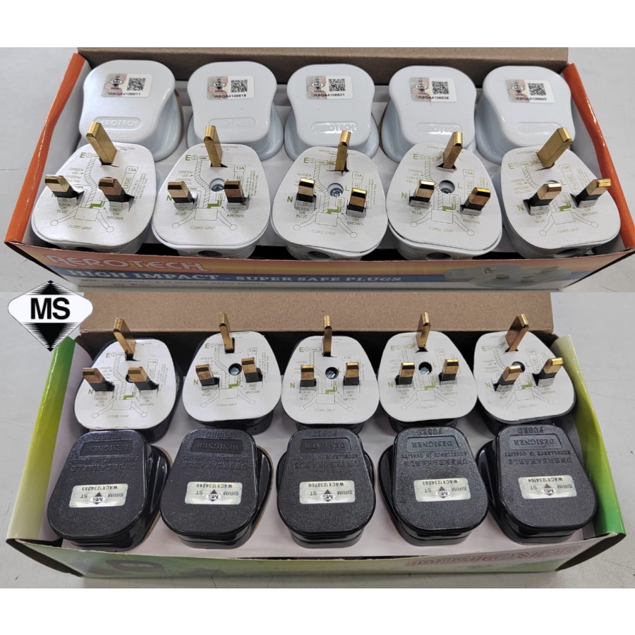 [1box 20pcs]13A Sirim Plug Top [Black /White] Sirim Approved | Shopee Malaysia