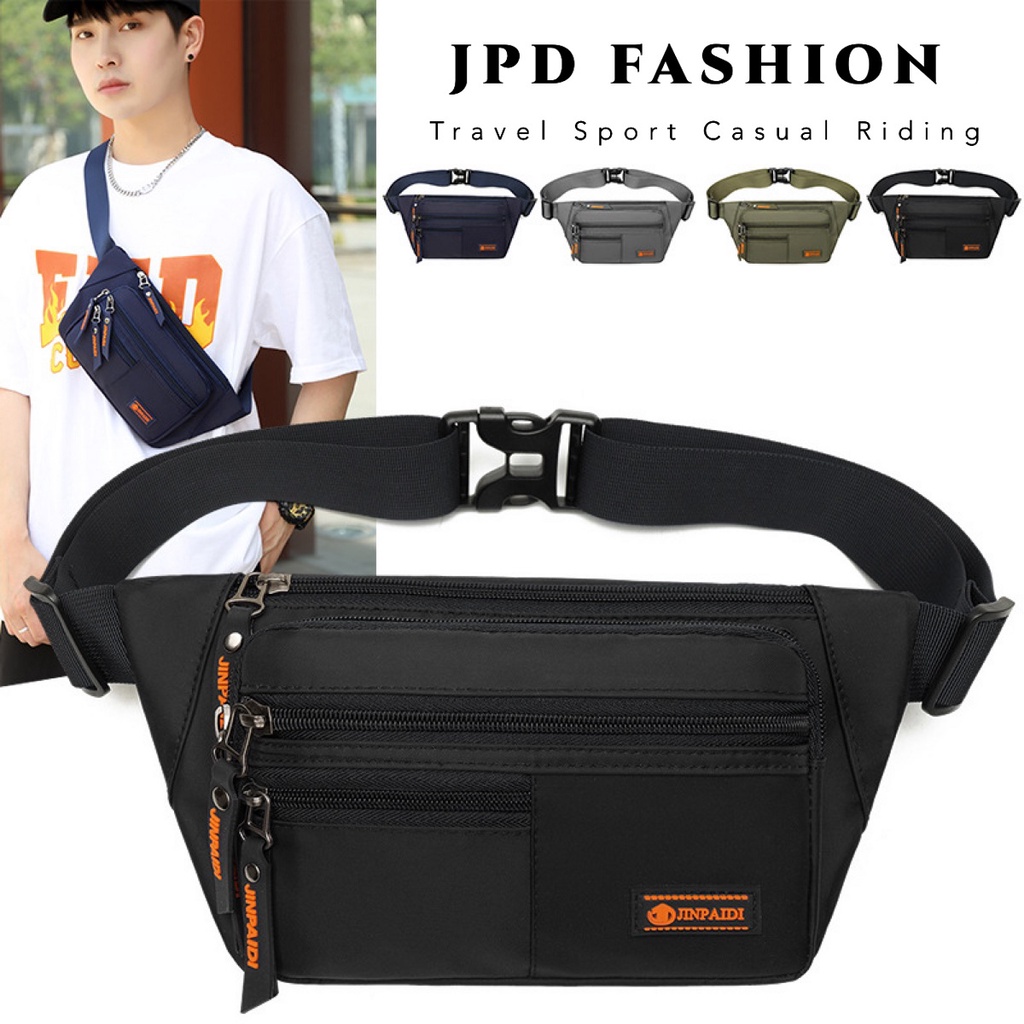 Ready Stock!! JPD Fashion Men Waist Bag Pouch Bag Chest Bag Smooth ...