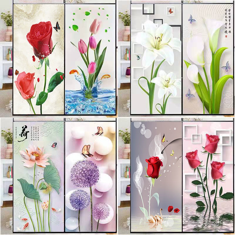 Privacy glass sticker Glass Window Stickers Electrostatic Frosted ...