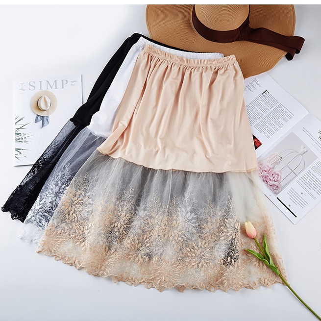 70cm Women Shirt Extender Long Skirt Extender Oversize Base Inner ...