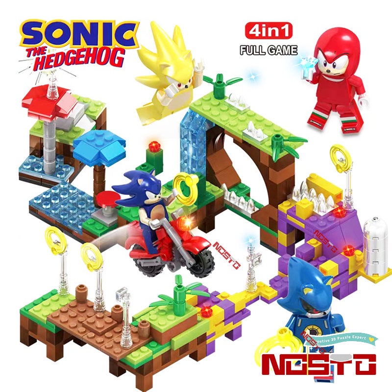 Sonic The Hedgehog MOC Building Blocks Moto Bug Crabmeat Game Great ...