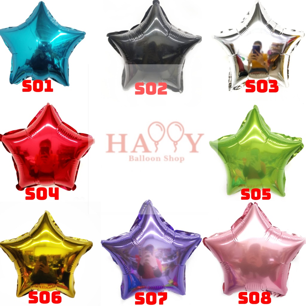 10inci Belon Foil Berbentuk Bintang (Star) | Shopee Malaysia