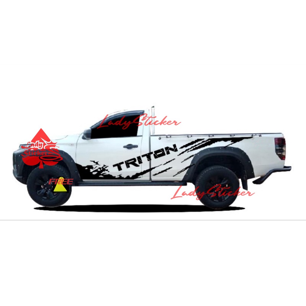 New STICKER TRITON CAR STICKER CUTTING MITSUBISHI TRAN SINGLE KABIN CAR ...