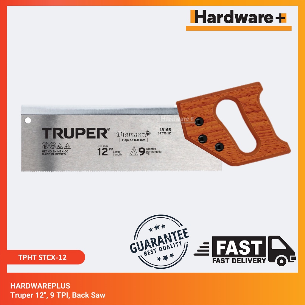 [HARDWAREPLUS] TRUPER TPHT STCX-12 12", 9 TPI, back saw | Shopee Malaysia