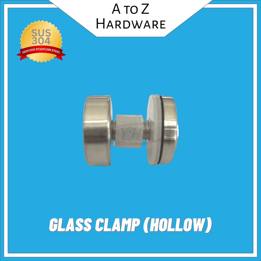 SUS 304 Stainless Steel GLASS CLAMP (HOLLOW) [AtoZ] | Shopee Malaysia
