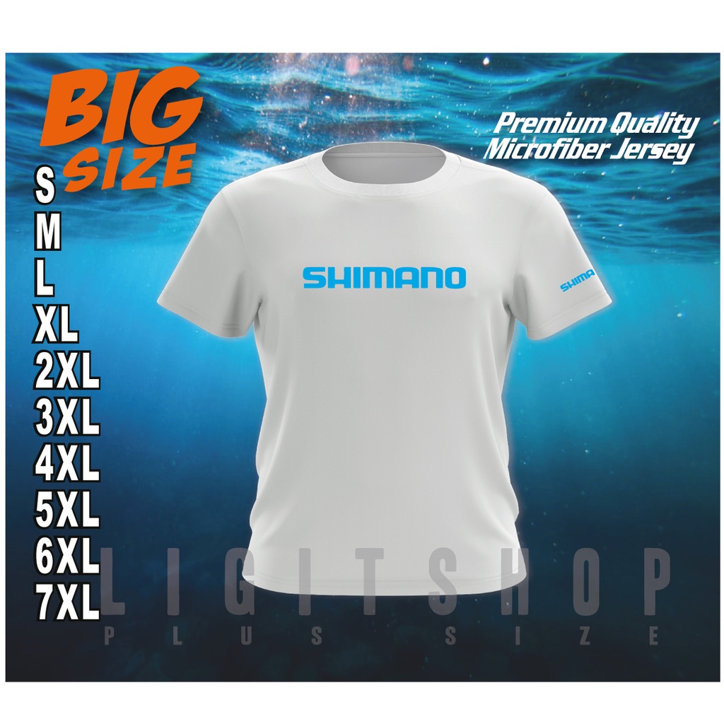 PLUS SIZE Shimano Shirt S - 7XL Fishing Jersey Dri-Fit Microfibre Memancing Hobby Sukan Sport ...