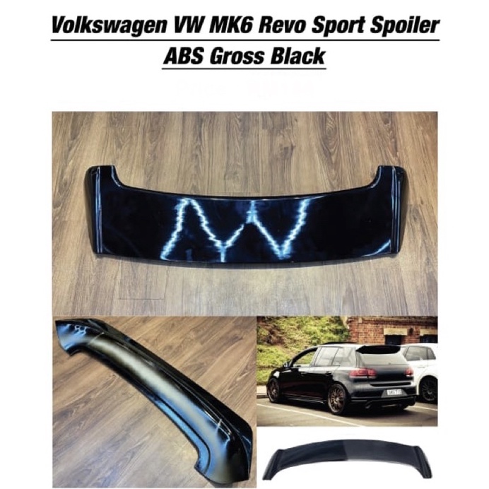 Volkswagen golf mk6 GTI R MK6R Revozport rear boot trunk spoiler lip ...
