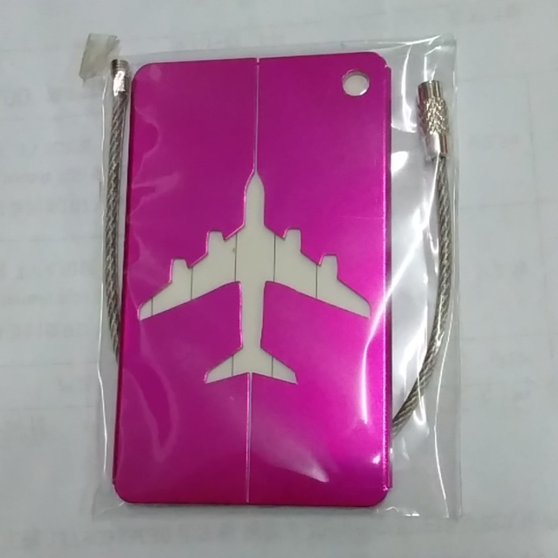 DM Metal Luggage Tags Baggage Suitcases Travel Labels Plane Shape With ...