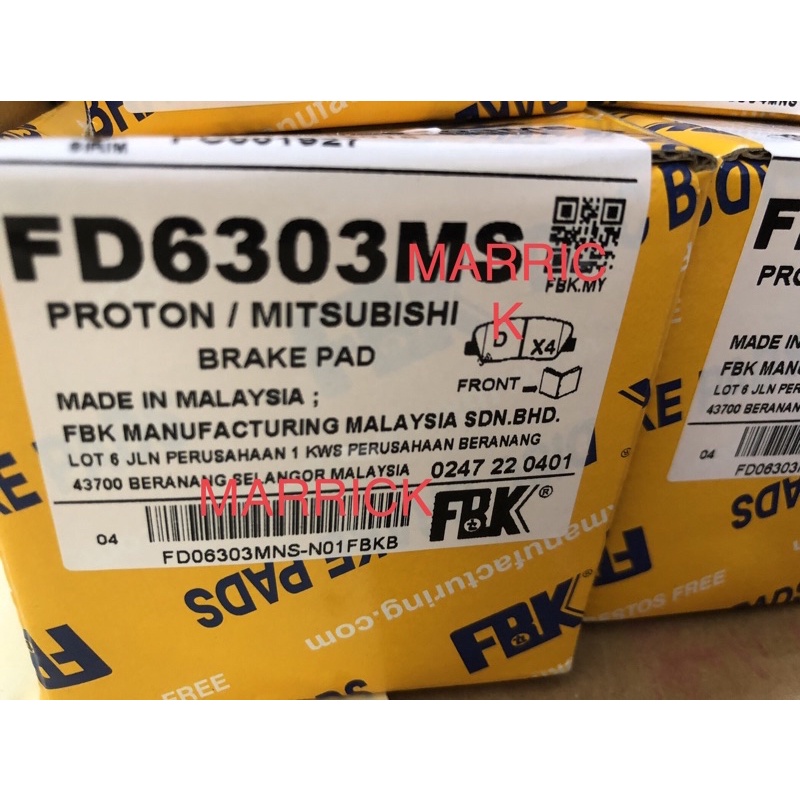 Proton X70 brake pad front FBK | Shopee Malaysia