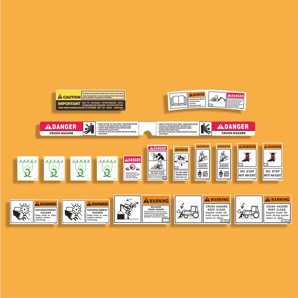 Backhoe Loader Case 580 Warning / Caution / Label Sticker One Set. 99% ...