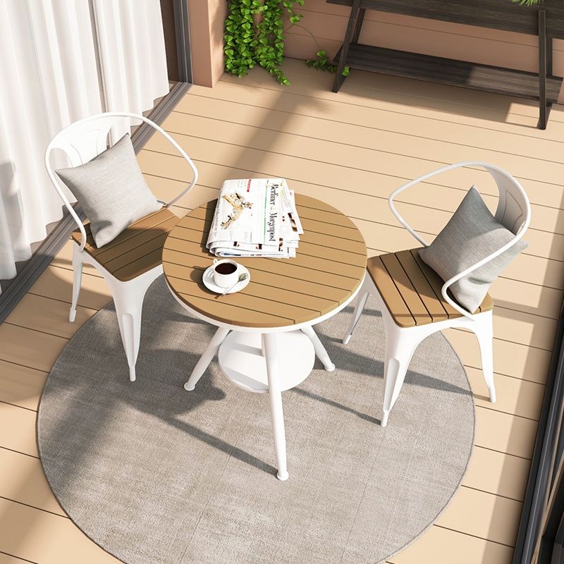 Outdoor balcony leisure table and chairs / simple courtyard wrought ...