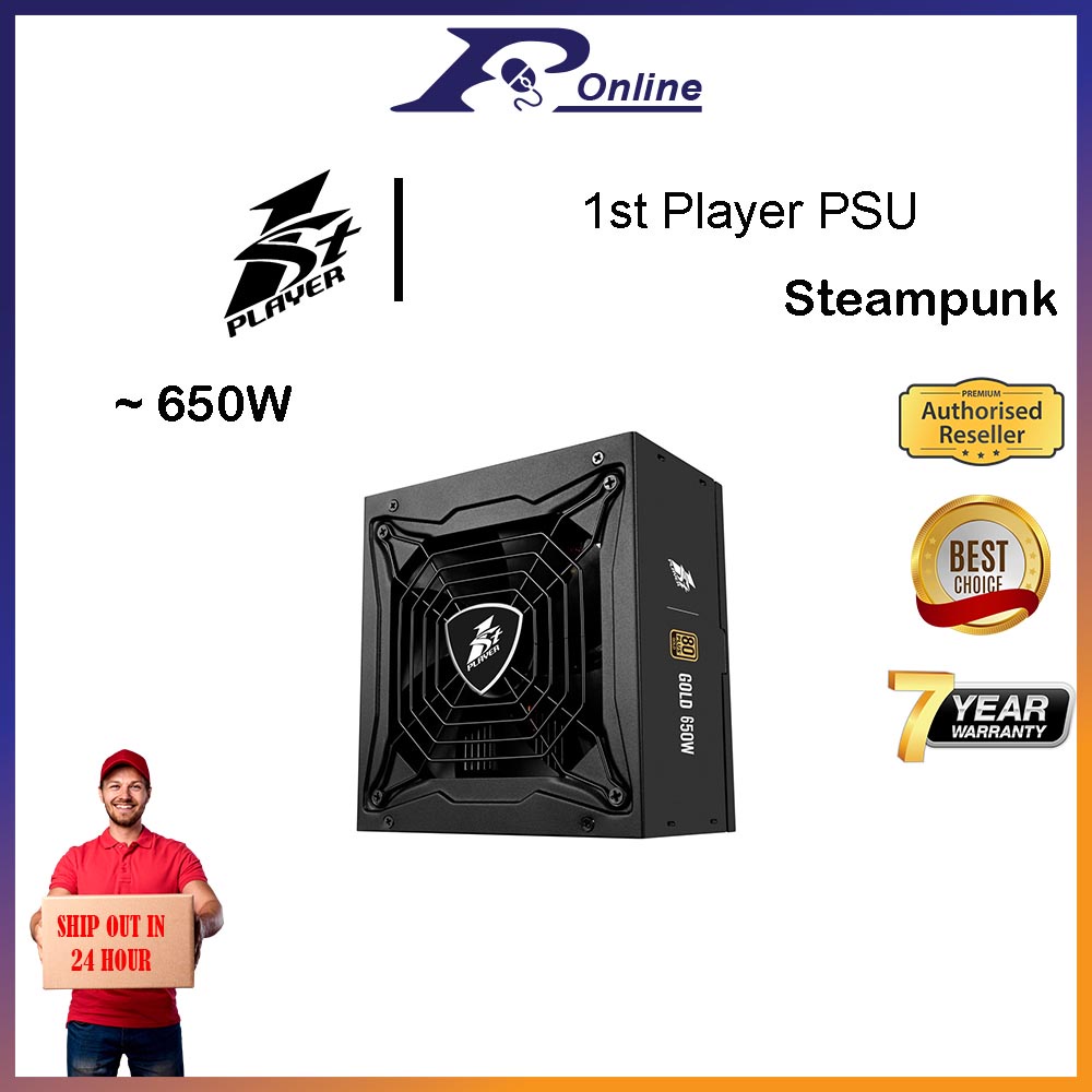 1st Player PSU Steampunk PS-650SP / PS-750SP / PS-850SP ( Full Modular ) 7 Year Warranty ...