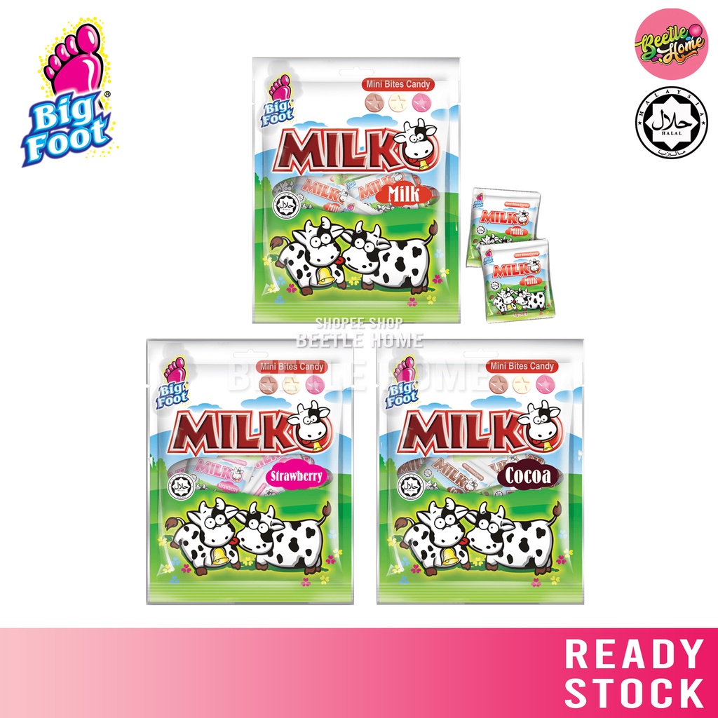 Big Foot Milko Mini Bites Candy Milk / Cocoa / Strawberry 60g ...