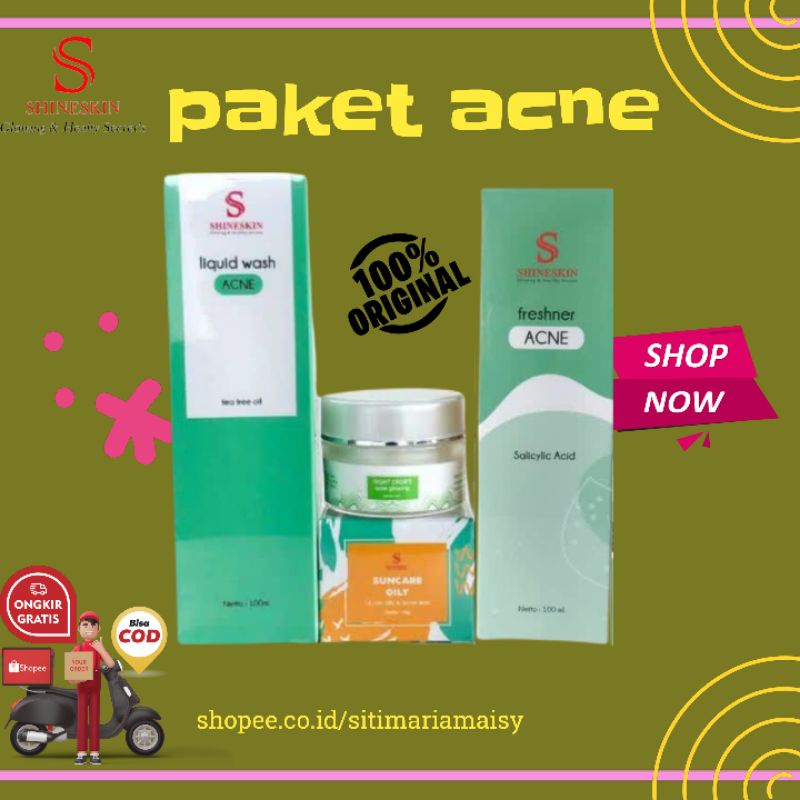 Shineskin original whitening glow acne Package Contains 4 acne Packages ...