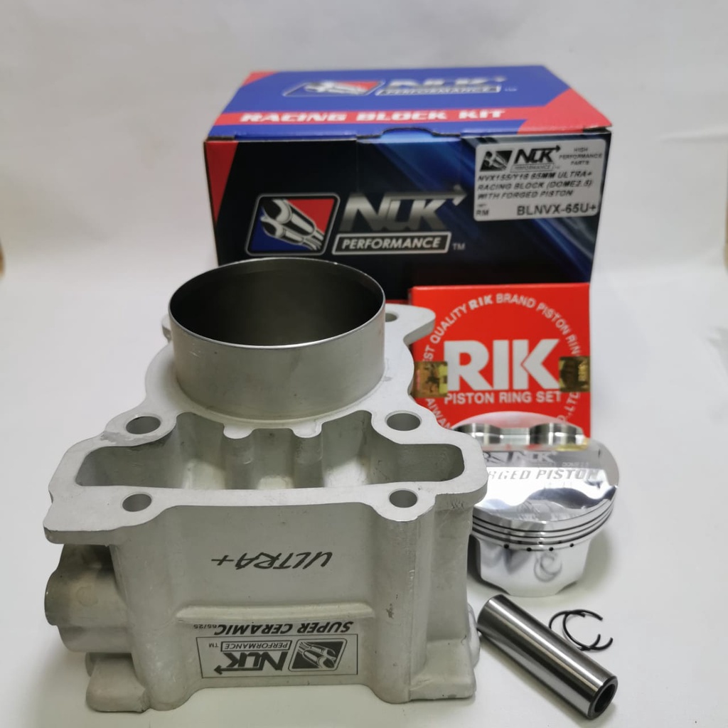 NLK PERFORMANCE Super Ceramic Block Set NVX155/Y16ZR /RS150 W/ Dome Piston 63/65mm(ULTRA+ ...