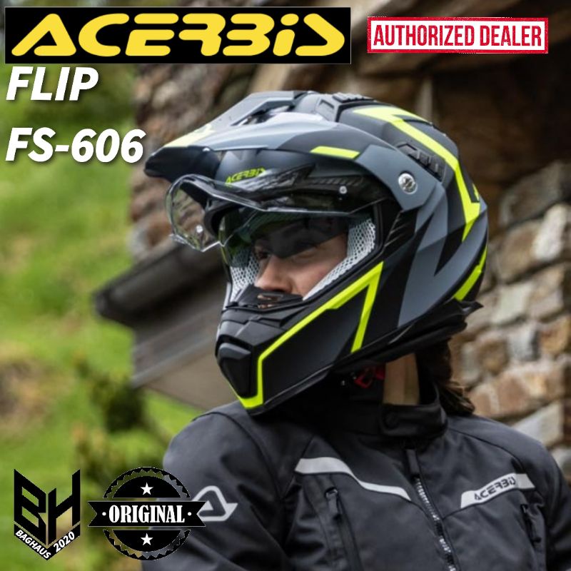 Helmet Acerbis Flip Fs-606 AUTHENTIC Full Face Adventure/Adventure ...
