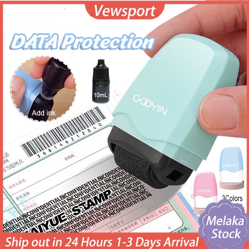 Stamp Roller Anti-Theft Protection ID Seal Smear Privacy Confidential ...