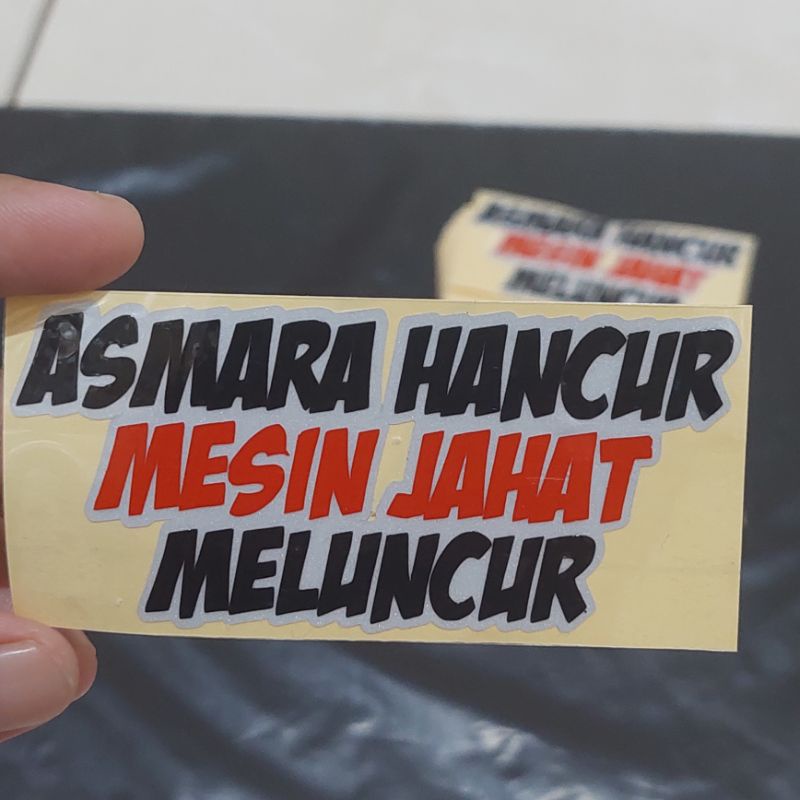 MESIN Sticker STICKER ASMARA HANCUR EVIL MACHINE MELUNCUR CUTTING ...