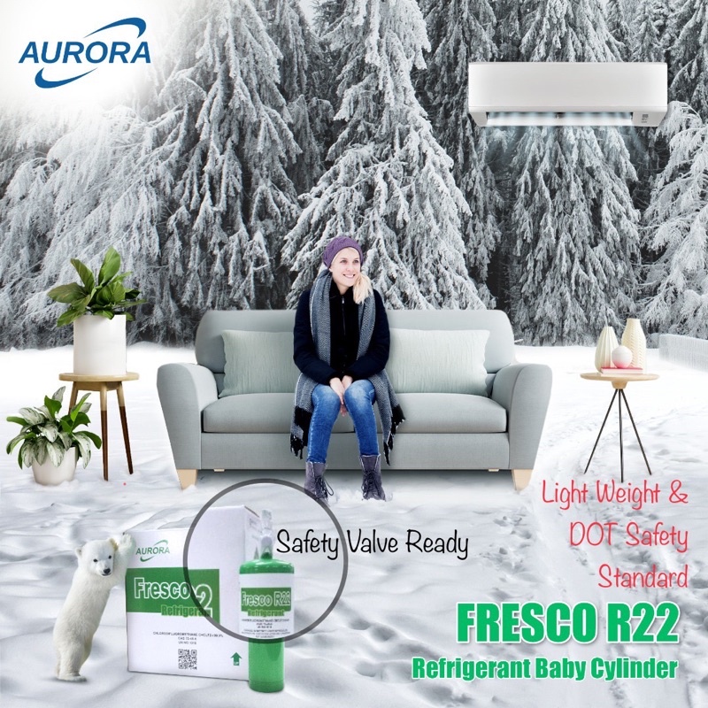 Fresco R22 Refrigerant 900g Baby Cylinder Air Conditioning | Shopee Malaysia