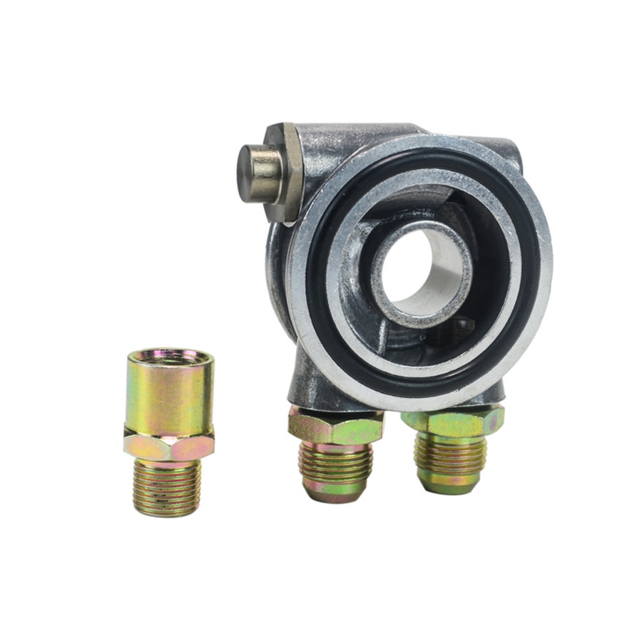 Oil Cooler Filter Sandwich Plate Thermostat Adaptor 3/4" 16-UNF With ...