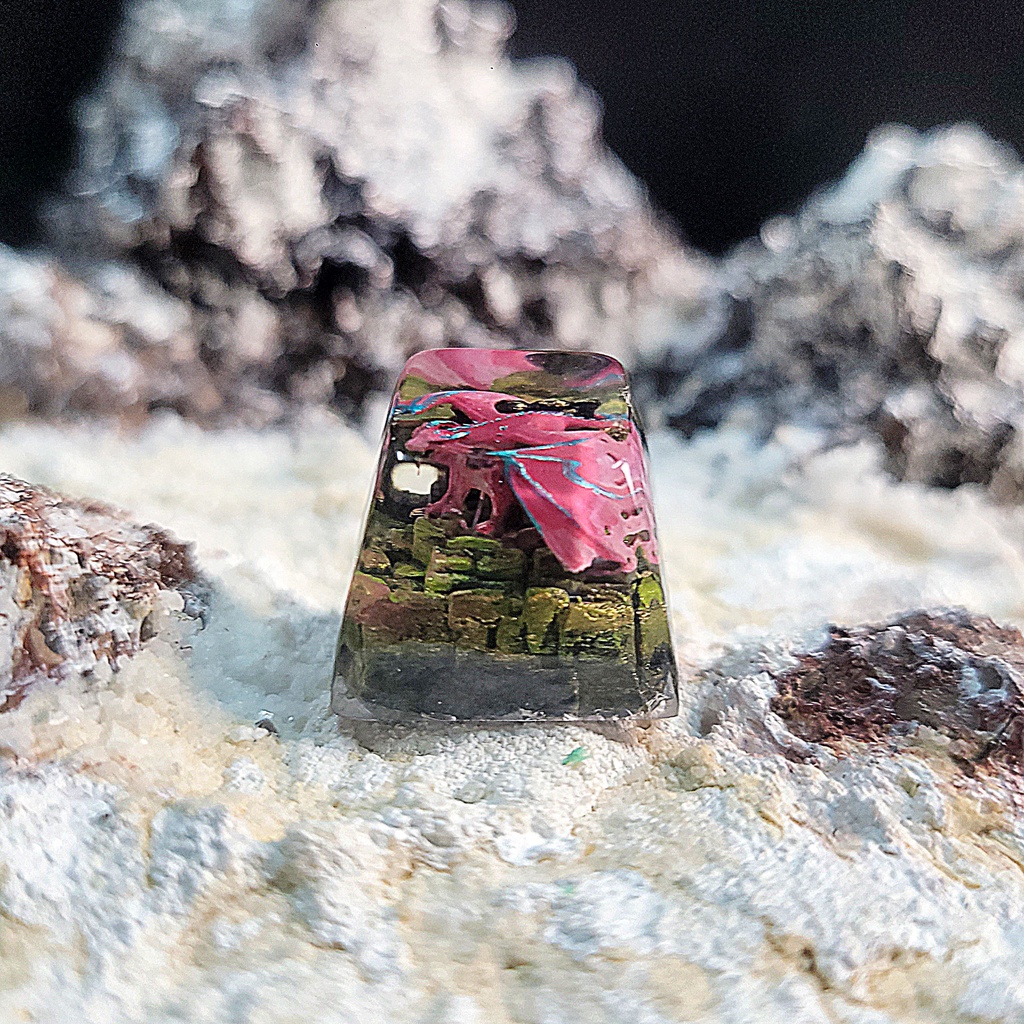 Girly Dragon keycap - odd keycap - mechanical key buttons - anime ...