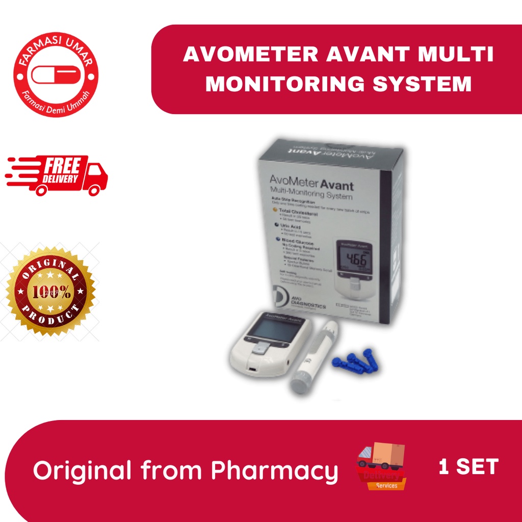 Avometer Avant Multi Monitoring System (Mesin Check Gula / Kolestrol ...
