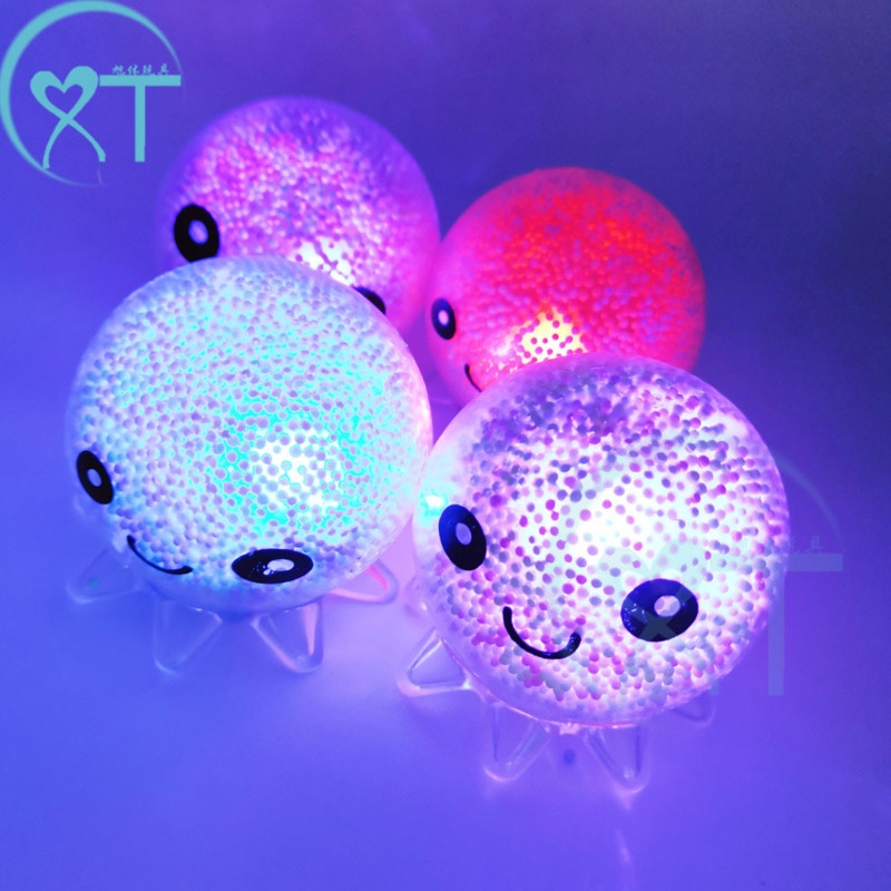1PCS Glowing Light Squid Vent Ball Squeeze Toys Decompression Toy ...
