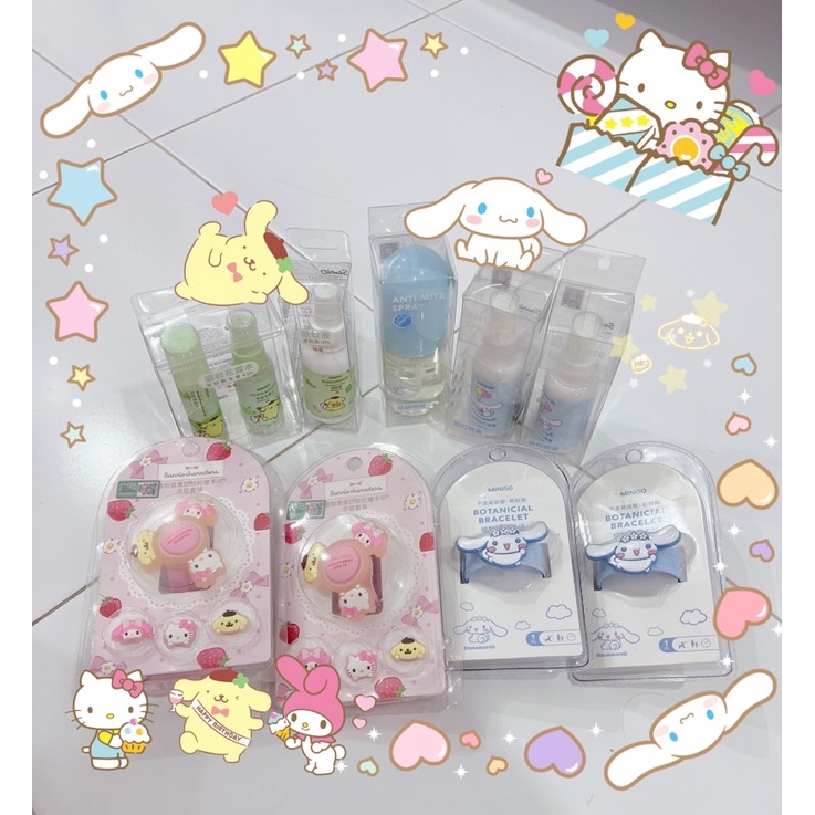 Miniso sanrio cinnamoroll botanicial bracelet/pompompurin repellent ...