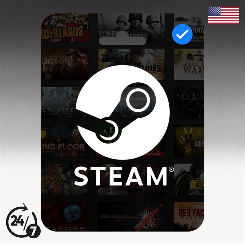 【USA美区】 Steam Wallet Code Gift Card US 3/5/10/15/20/50/100 USD Gift ...