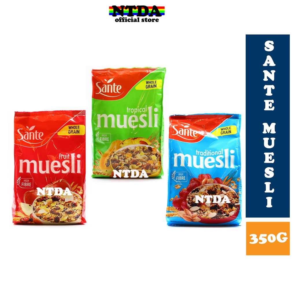 SANTE MUESLI Cereal Traditional Fruit and Tropical by NTDA | Shopee ...