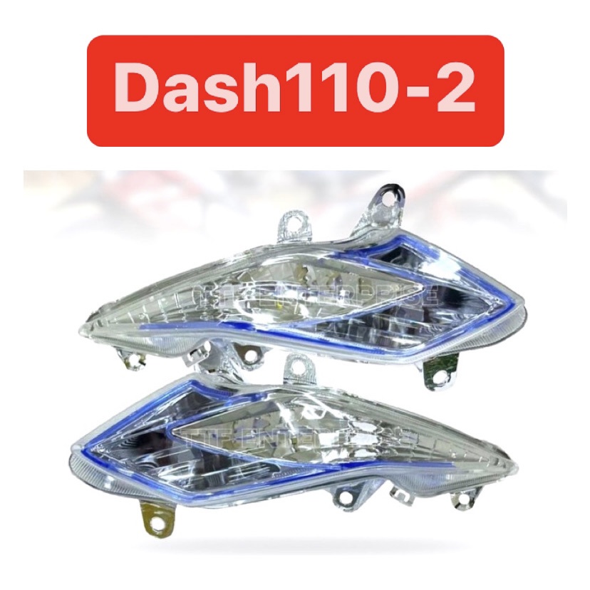 HONDA DASH110 V2 FRONT SIGNAL (CLEAR) SEPASANG SIGNAL LAMP ASSY SET ...