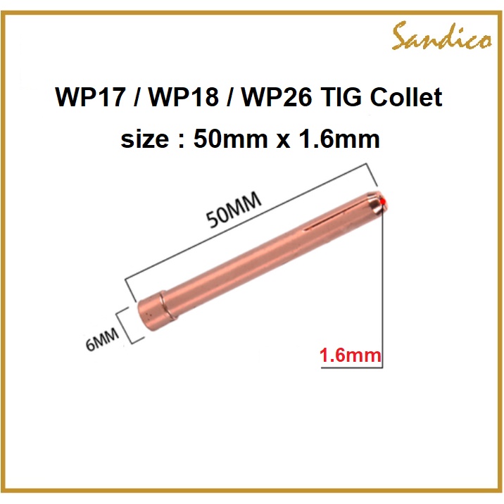 TIG Back Cap Ceramic Cup Collet Collet Body TIG Torch Body WP17 / WP18 ...