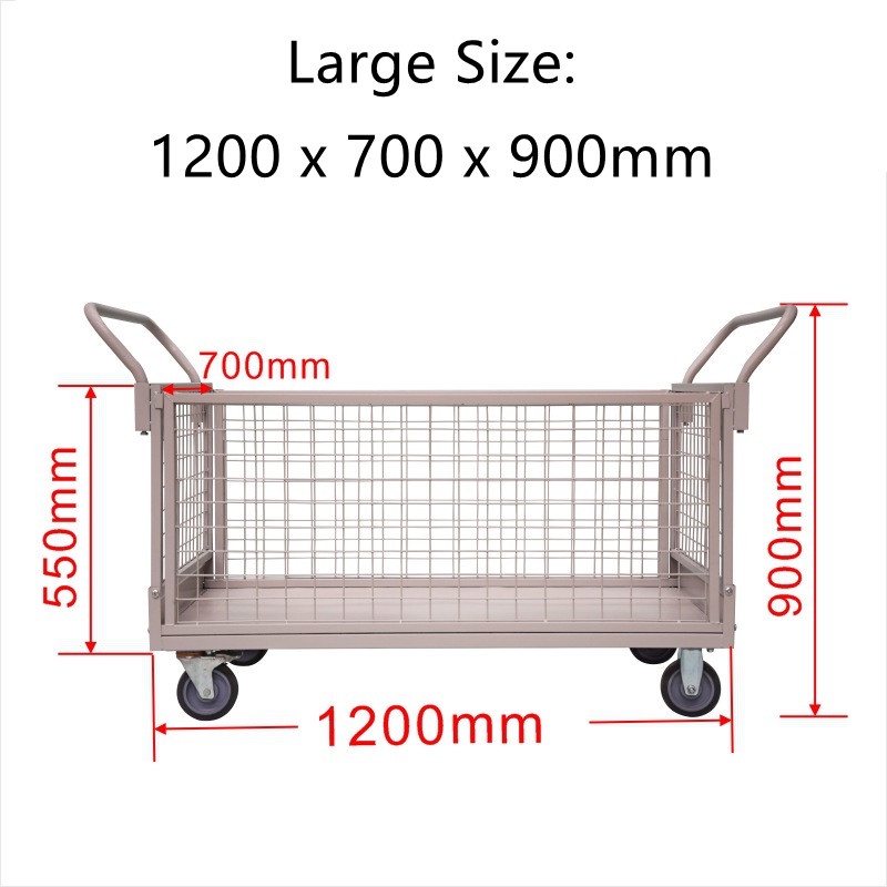 400kg Work Tainer Caged Trolley Logistic Cargo Warehouse Picking ...
