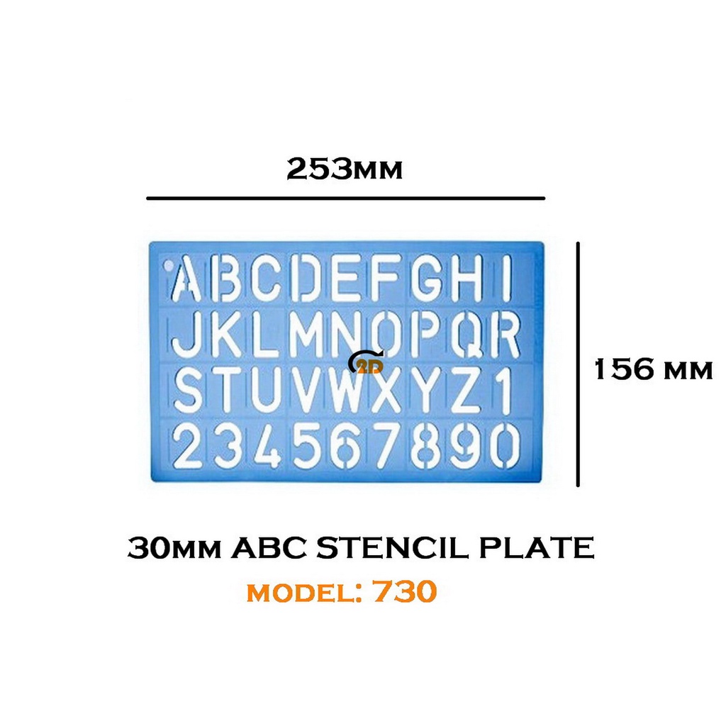 ABC Lettering Stencil Plate / Stencil Ruler Plate | Shopee Malaysia