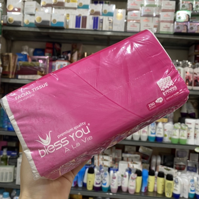 1 Pack of Bless You Tissue Tissues, 250 sheets, 2 layers, 200x200mm ...