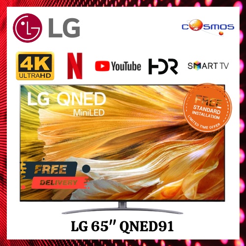 LG 65” QNED91 4K Smart QNED MiniLED TV with AI ThinQ (2021) 65QNED91 ...