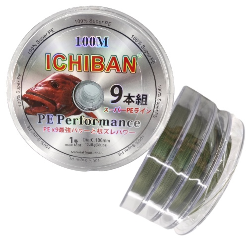 Ichiban PE 9 Performance / 100m Green / Braided Fishing Line | Shopee ...
