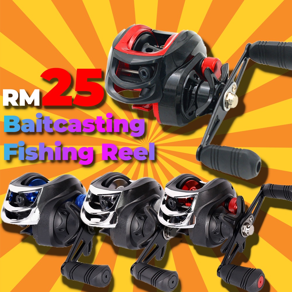 ⭐️Best Rating⭐️ Baitcasting Fishing Reel 8KG Max Drag 7.2:1 High Speed Mesin Pancing Bait ...